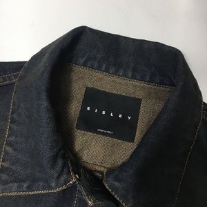 Sisley | Jackets & Coats | Sisley Italian Jean Denim Jacket With Velcro ...